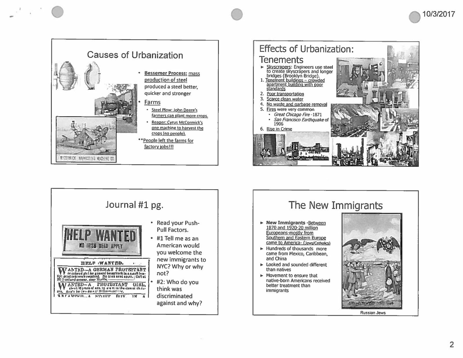 Mr. E's U.S. History and Black History Page: US History 2018 - Unit 3 ...