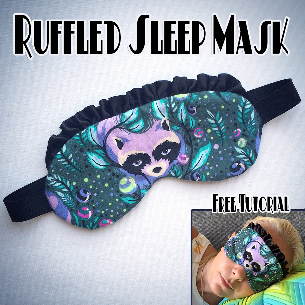 Pink Pony Design: Ruffled Sleep Mask - A Free Tutorial