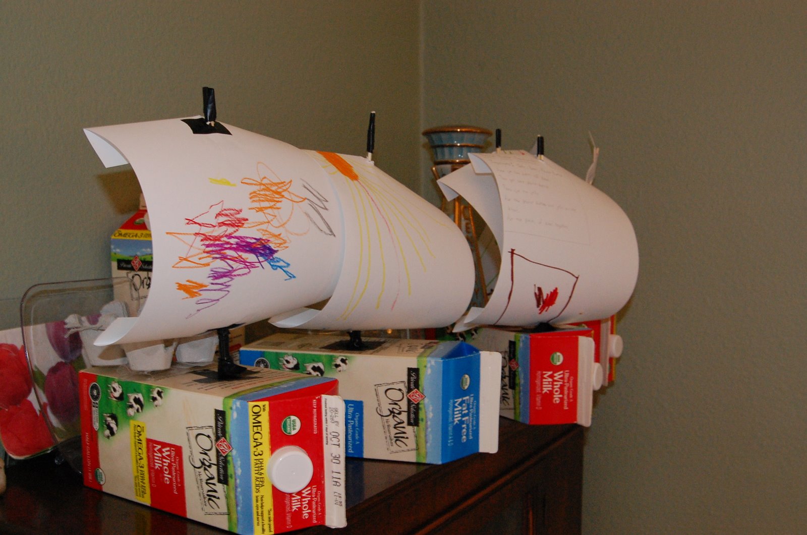 Beth Being Crafty: Milk Carton Boats with Dad