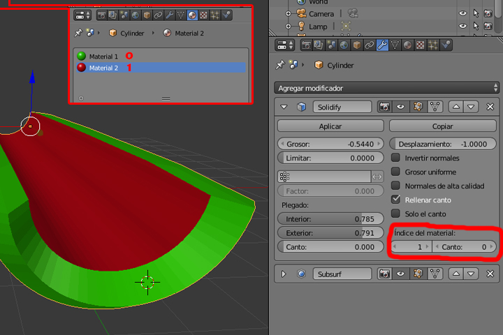 Estudiando Blender: Modificador solidify (solidificar)