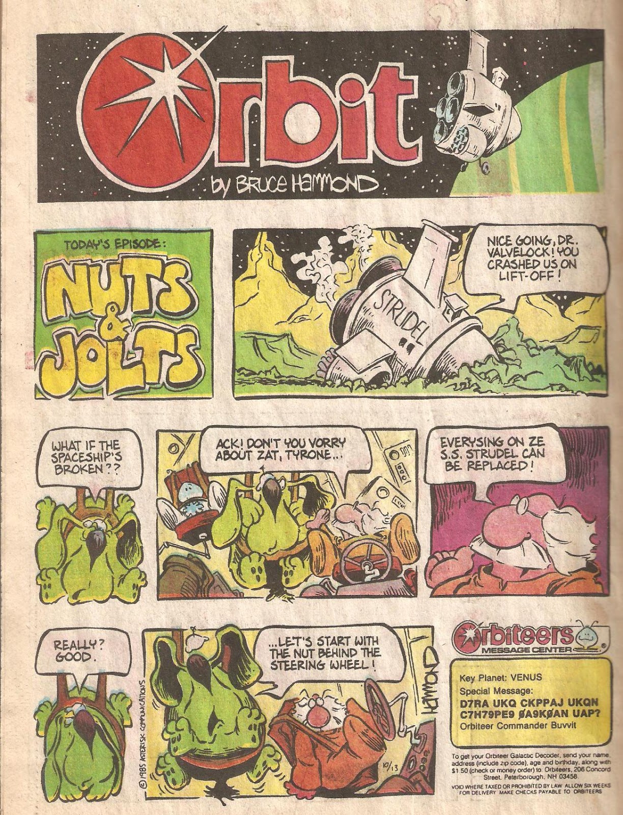 Sunday Comics Debt: Return to Orbit