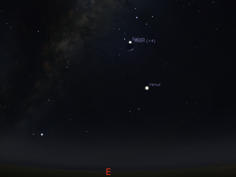 Astroblog: Once Again, early morning action as the crescent Moon ...