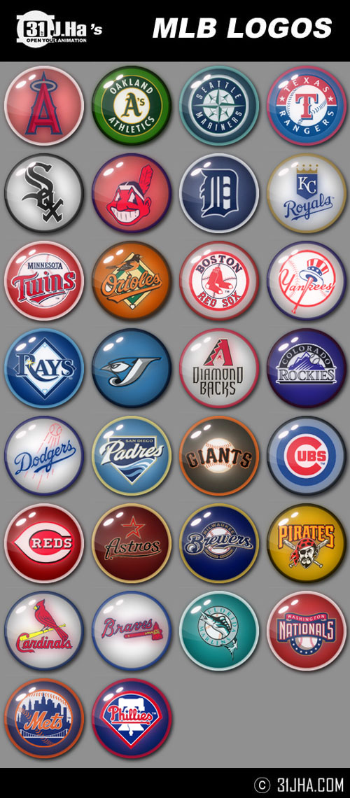 MVP Baseball 2005 MLB/KBO Countries Logos