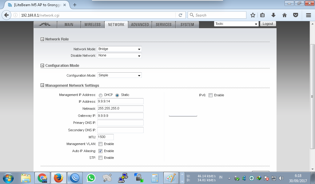 cara setting lite beam sebagai access point