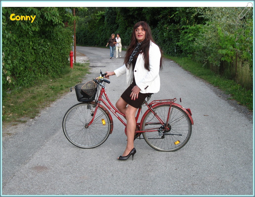 Tgirls on Flickr: Conny on the bike