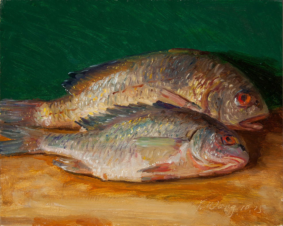 Wang Fine Art: fish painting original direct from artist