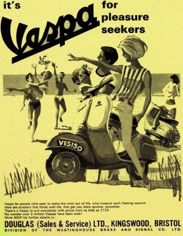 32 Interesting Vintage Vespa Ads Around the World From Between the ...