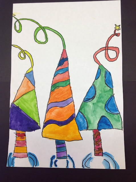 Color It Like you MEAN it!: 5th grade's Whimsical trees