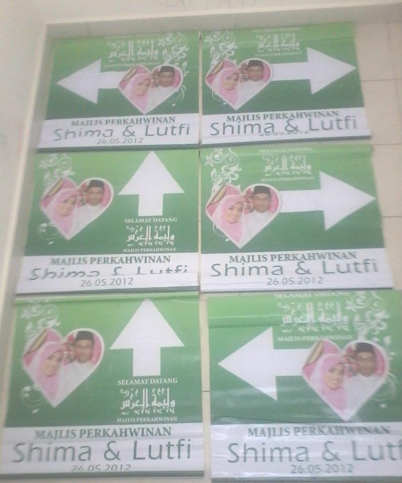Blog Kad Kahwin: Bunting Dan Banner Kahwin 04 : Penunjuk Arah