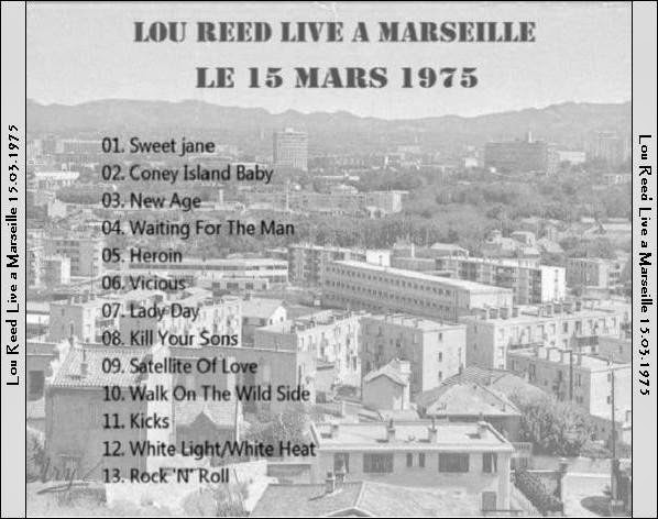 BootBlogger - Lou Reed Bootlegs: Lou Reed - Live a Marseille - 15.03.1975