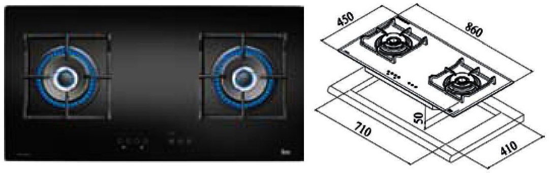 KÍCH THƯỚC BẾP ÂM VÀ BẾP NỔI CÁC LOẠI - Quy cách kích thước