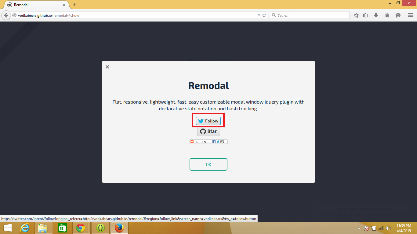 Automationplace: Handling Modal Dialog Window in Selenium Webdriver