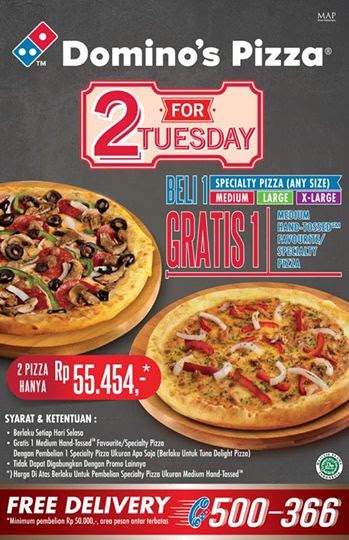 Promo 2 For Tuesday Domino’s Pizza - Jadwal dan Info Event Jakarta