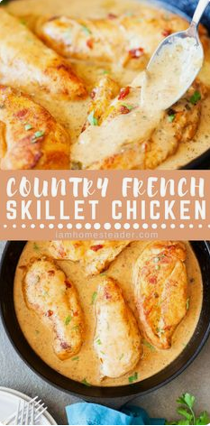 Country French Skillet Chicken | Kayyisa delicious dish