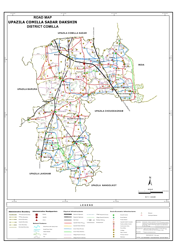 Mouza & Land Use Maps of Comilla Sadar (Dakshin) Upazila, Comilla ...