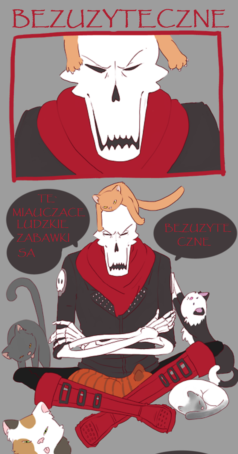 Undertale: UnderFell Papyrus kocha koty [Uf Papyrus loves cats ...