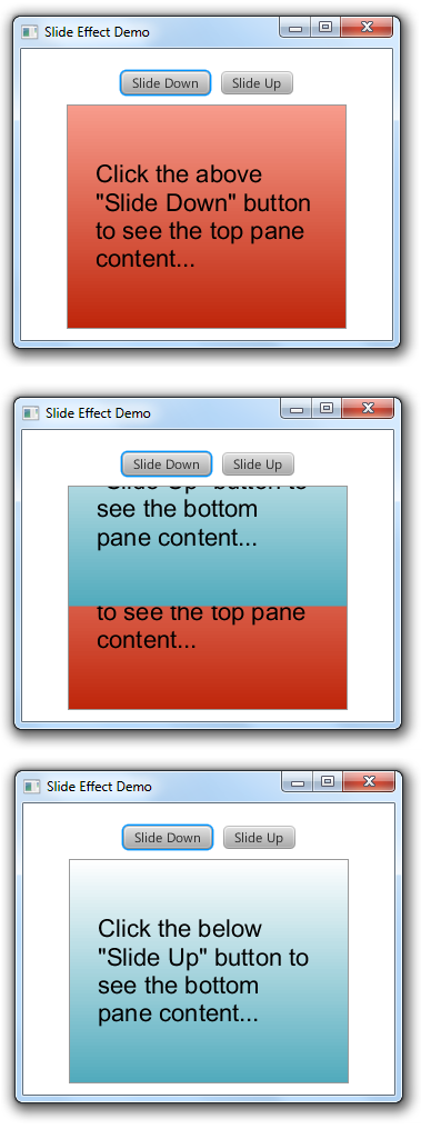 Experiments with Java: Sliding in JavaFX (It’s all about clipping)