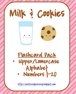 Classroom Freebies Too: Milk & Cookies Flashcard Freebie!
