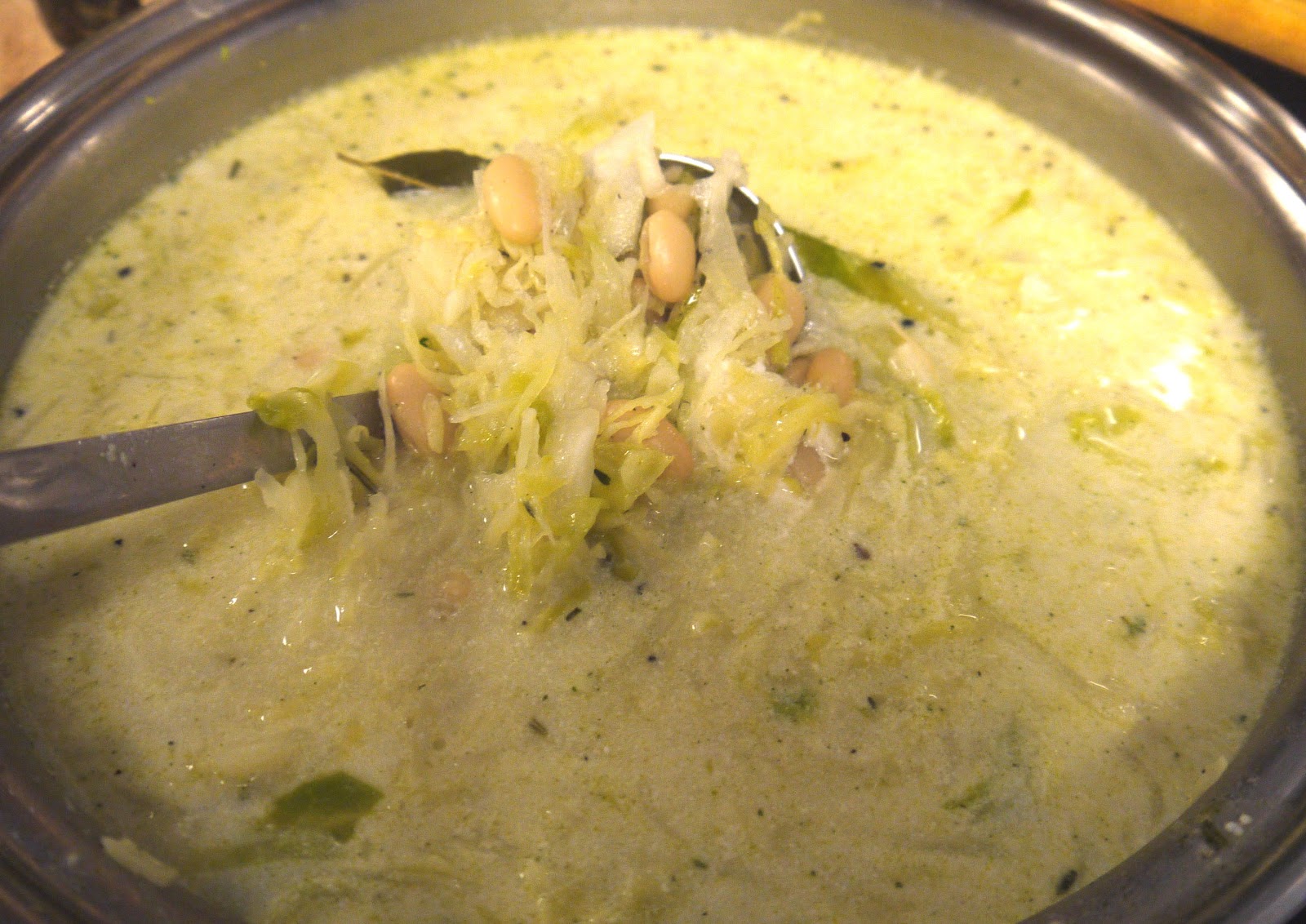 White Bean,Cabbage, Tempeh & Rosemary Soup