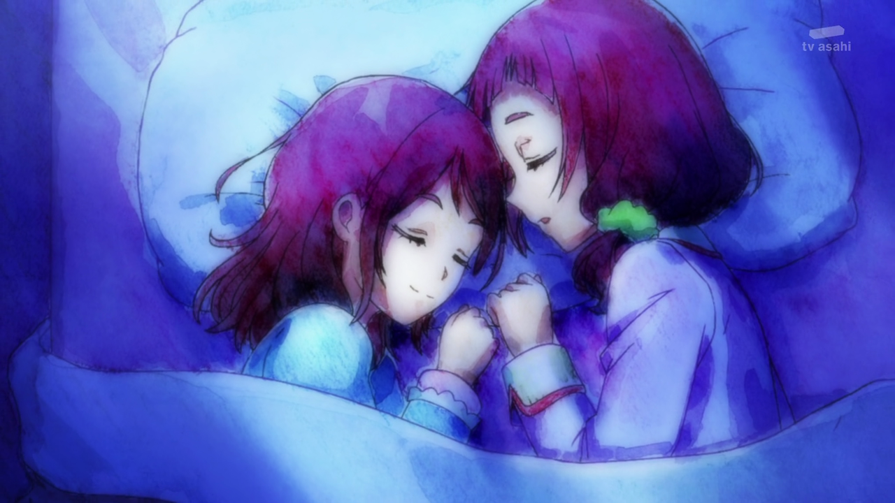 Anime Sisters Hugging