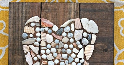 DIY Sea Shell Hearts | Wall Art