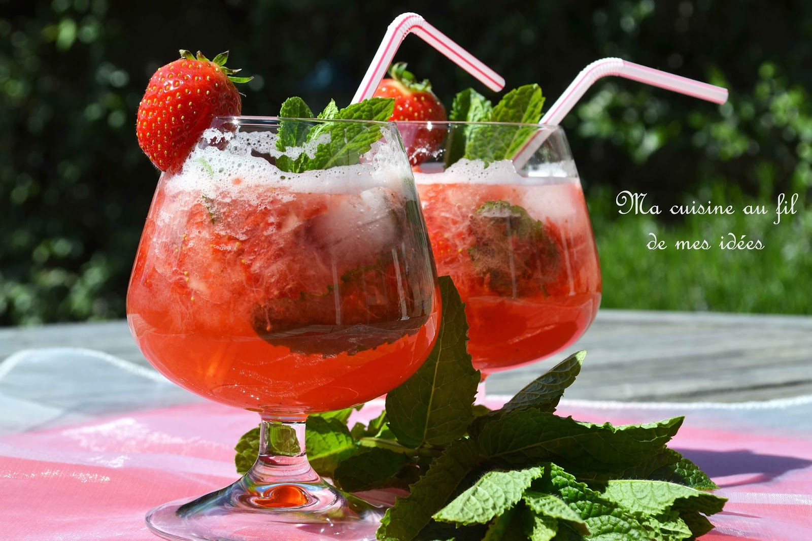 Ma cuisine au fil de mes idées...: Cocktail vodka-tonic à la fraise et ...
