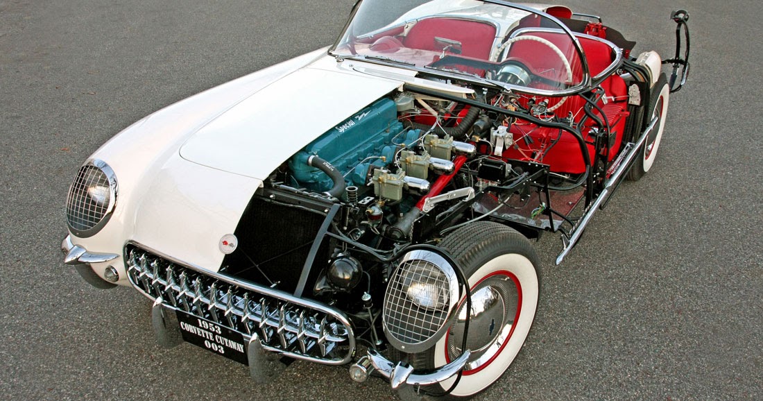 Just A Car Guy: cutaway Corvette, and it's a 1953. Newly crafted over ...