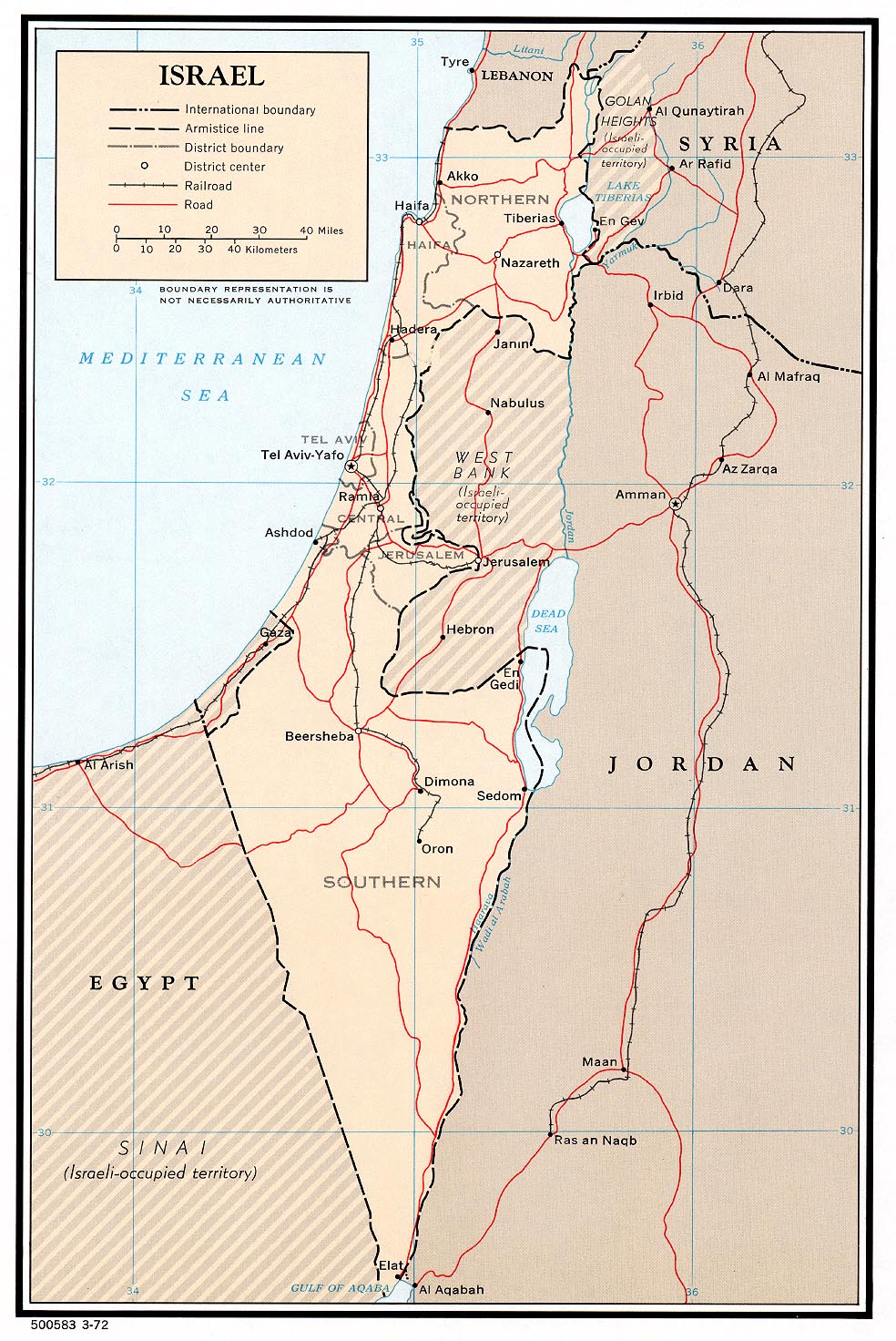 Mapa político de Israel