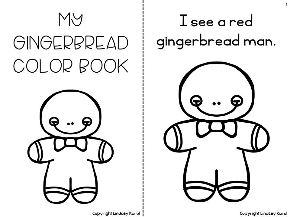 Word Nerd Speech Teach: My Gingerbread Color Book {FREEBIE}