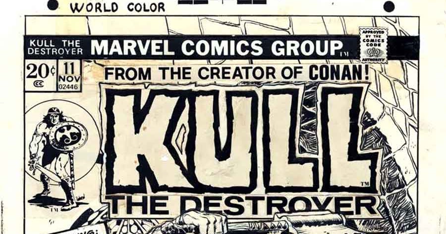 Mike Ploog original art - Kull #11 cover - Pencil Ink