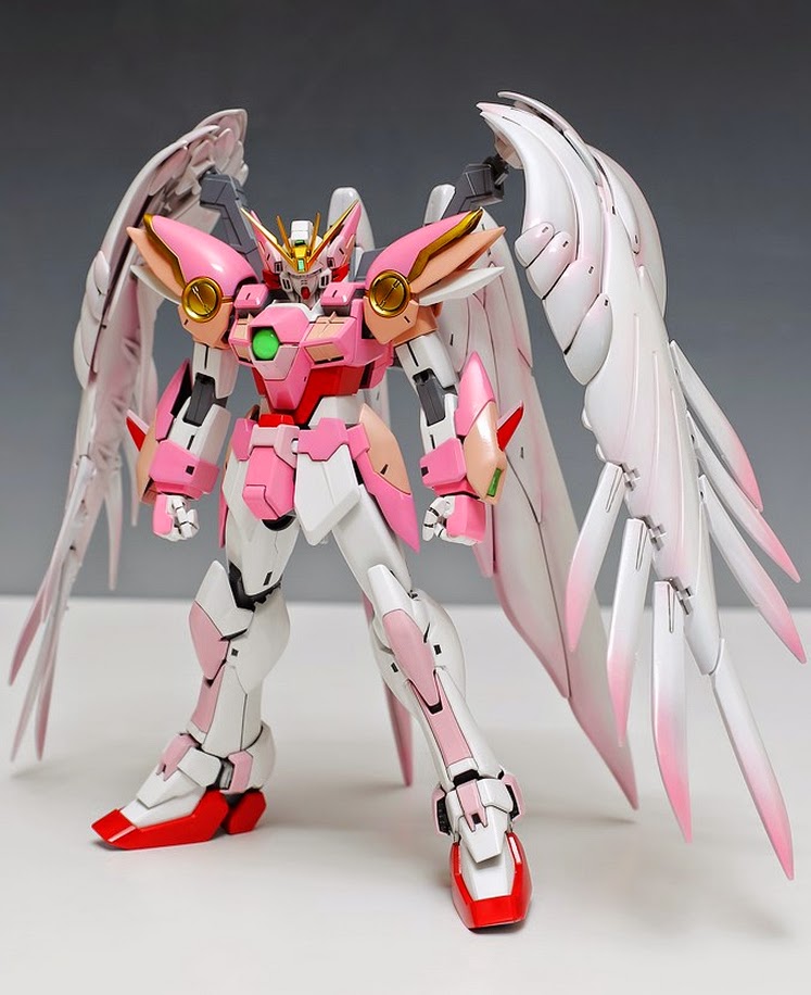 GUNDAM GUY: MG 1/100 XXXG-00W0 Wing Zero Custom Ver. Pink - Painted Build