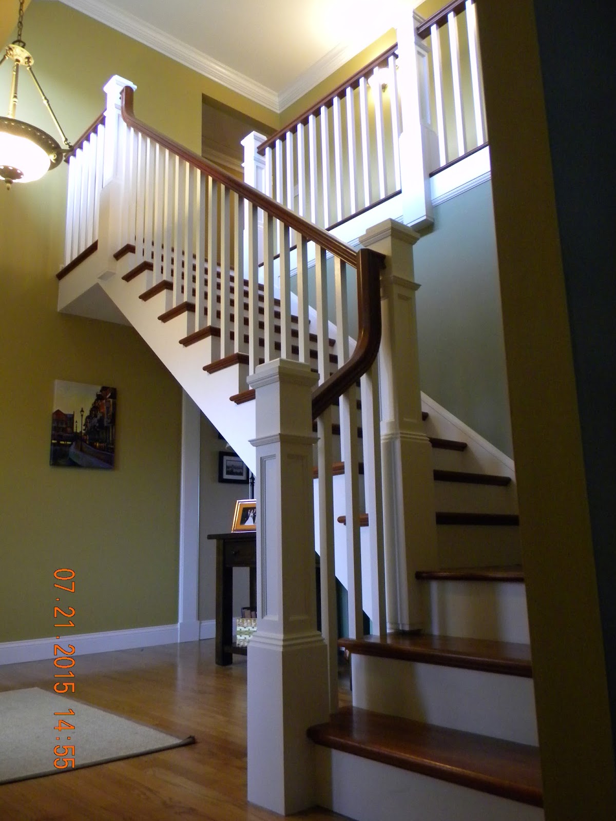 Wood Stairs and Rails and Iron Balusters: Brazillian Cherry Staircase ...