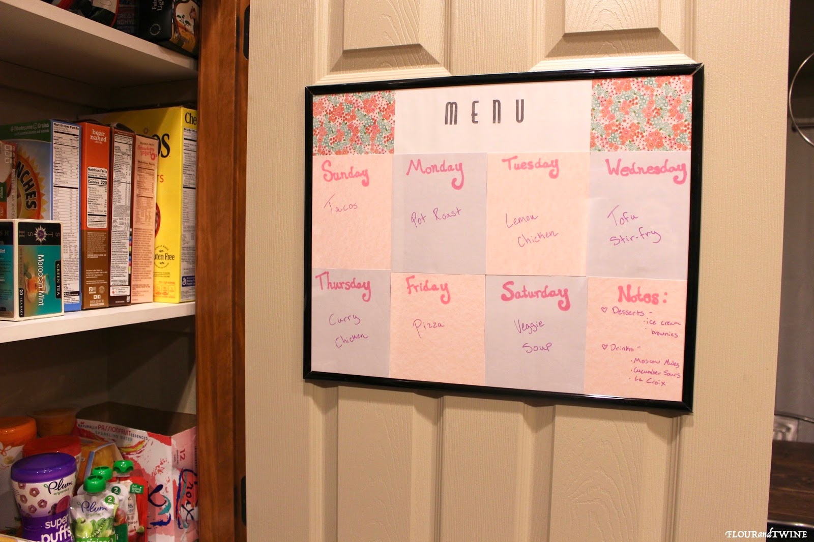 Dry Erase Menu Board