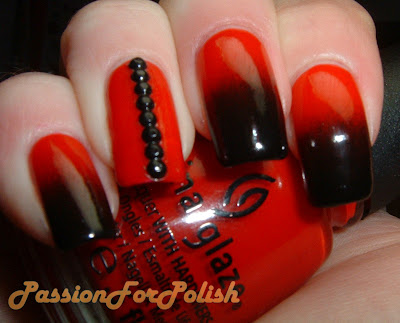 PassionForPolish: Red and Black Nails