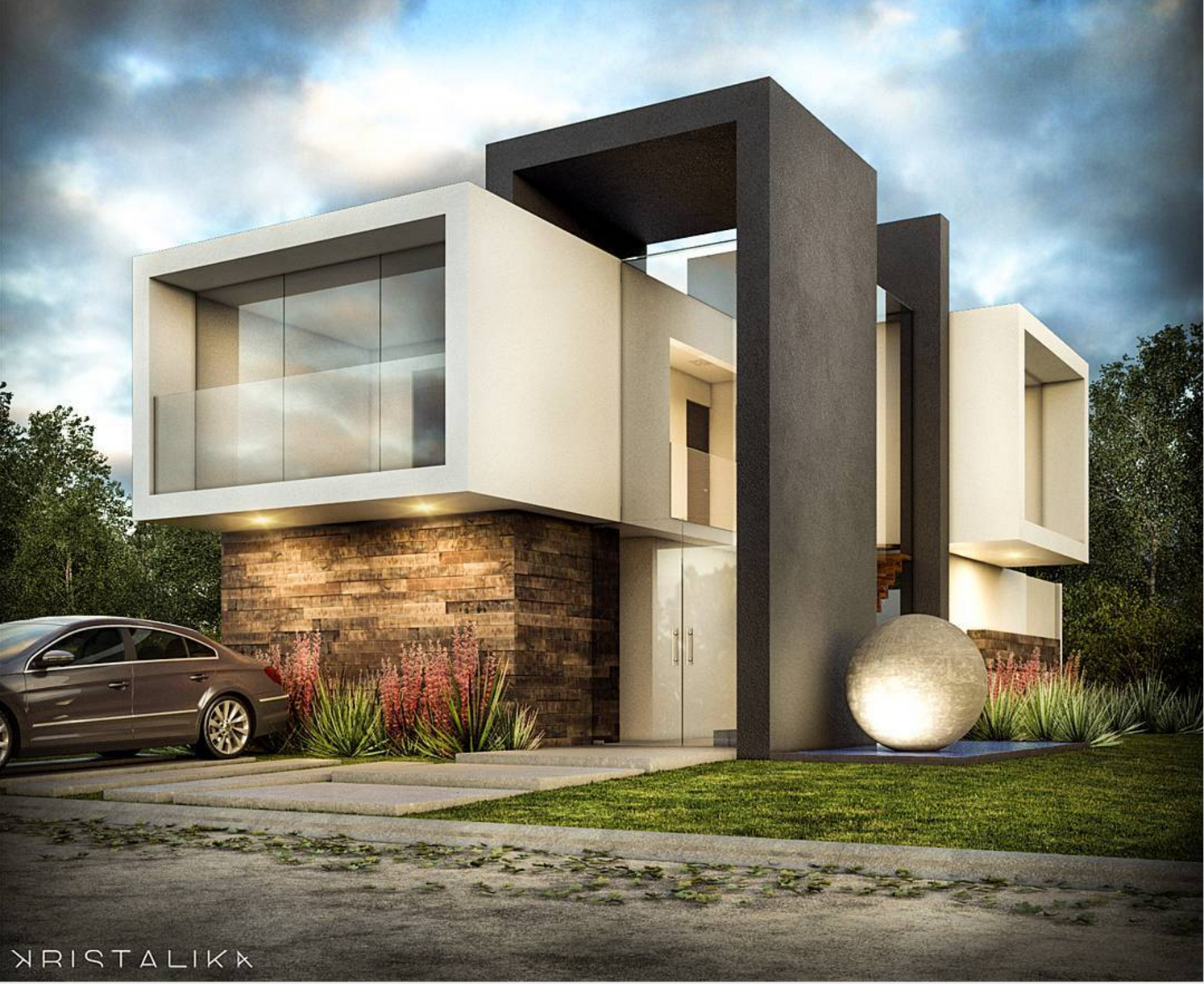 101 planos: Vivienda con un diseño conceptual geométrico de cubos