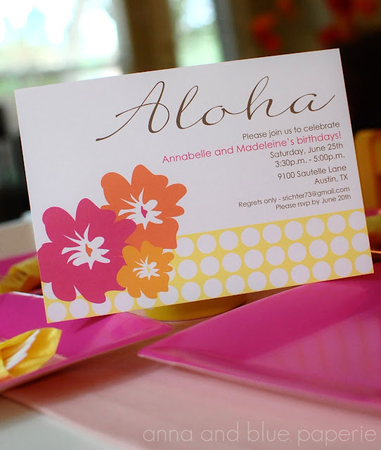 anna and blue paperie: {Sneak Peek} Aloha Summer Birthday Party!