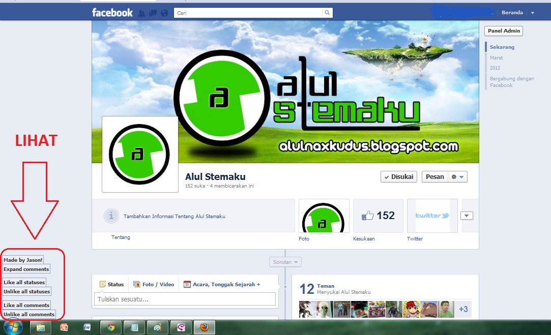 Cara Memasang Facebook Auto Like (like bomb facebook) | Alul Stemaku