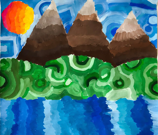 Paintbrush Rocket: 6th Grade Abstract Landscapes!