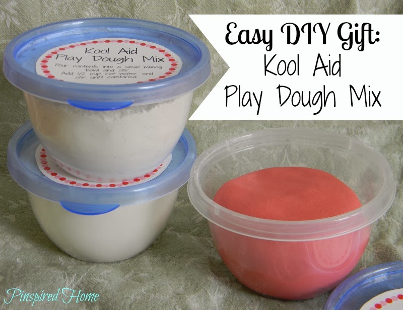 Pinspired Home: Kool Aid Playdough Mix with FREE Printable!