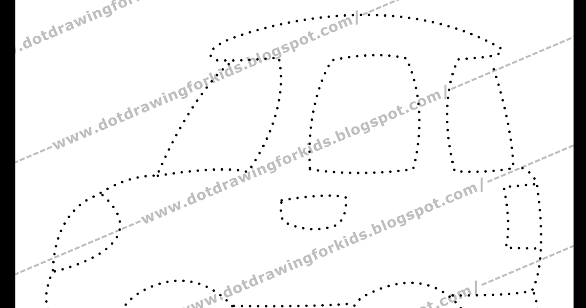 Dot Drawing For Kids: Car Dot Drawing for Kids, dot to dot drawings ...