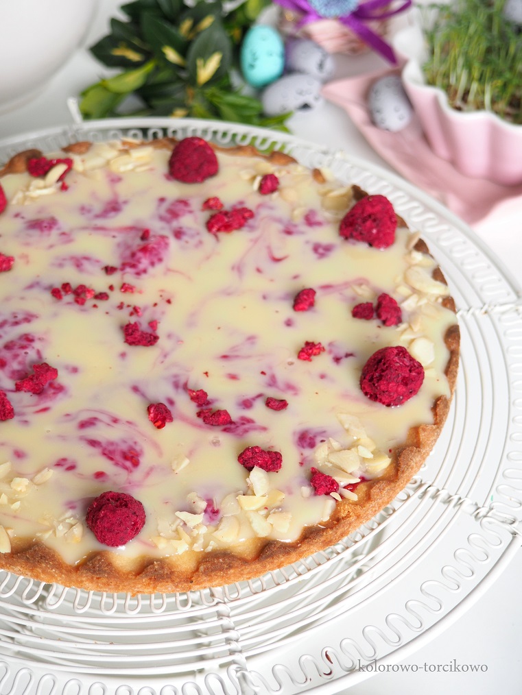 Mazurek Z Malinami I Białą Czekoladą Kolorowo Torcikowo