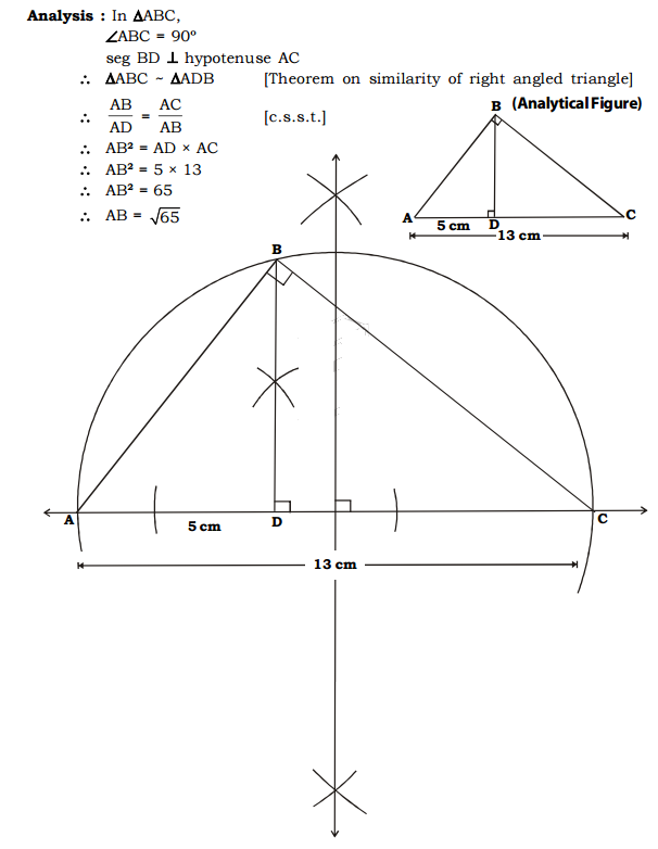 OMTEX CLASSES: To draw seg AB of length √65 without using Pythagoras ...