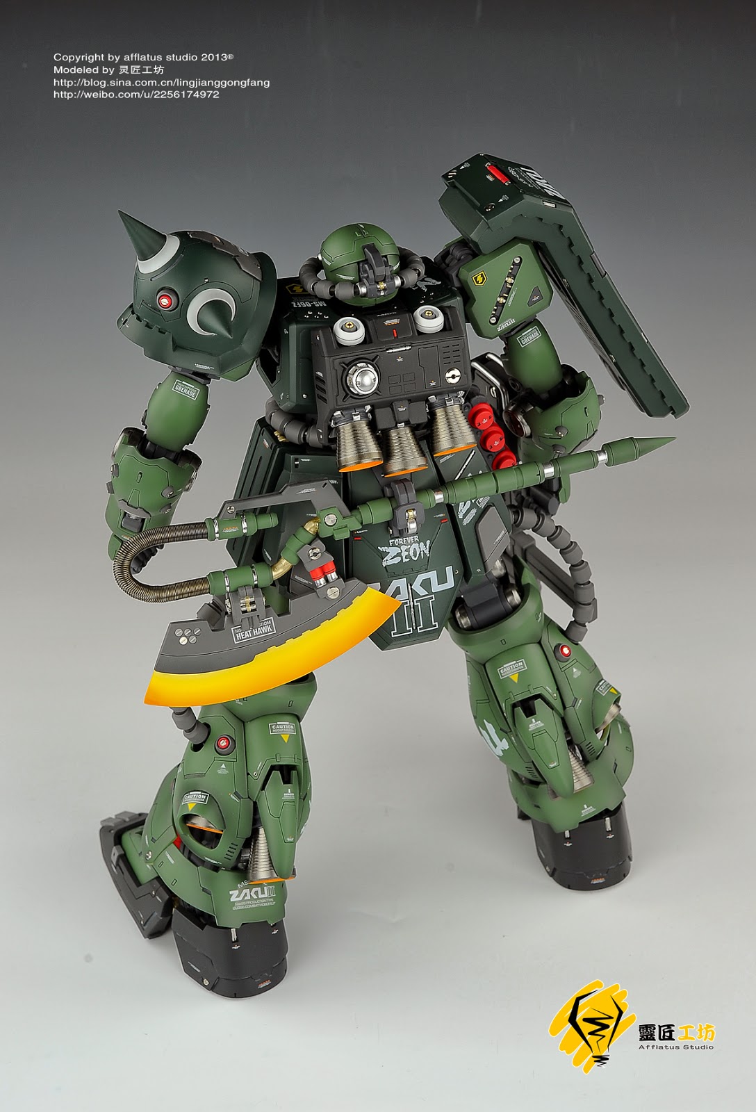 GUNDAM GUY: G-System 1/60 MS-06FZ Zaku II FZ - Painted Build w/ LED
