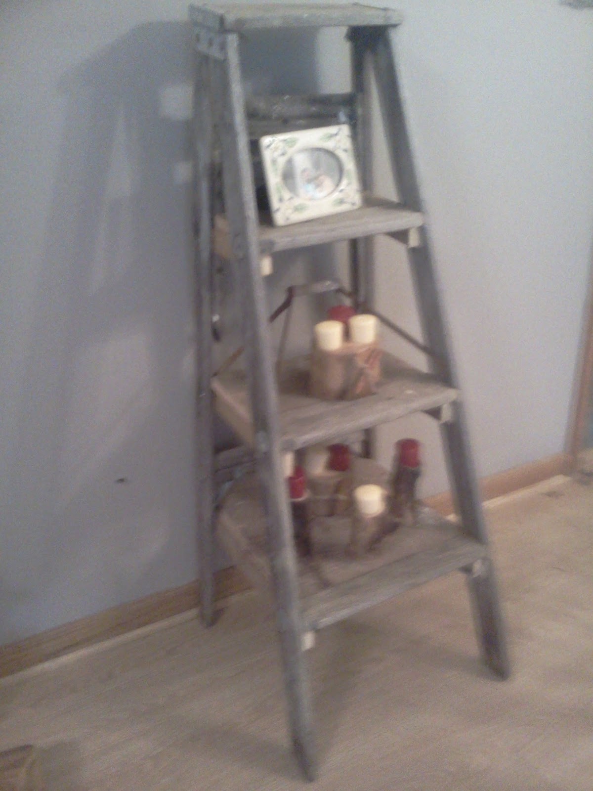 Handmade Rustic & Log Furniture: Rustic Ladder Shelves and end tables ...