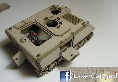 Wargame News and Terrain: Lasercut Cards: Lasercut Wooden M113 APC Kit!
