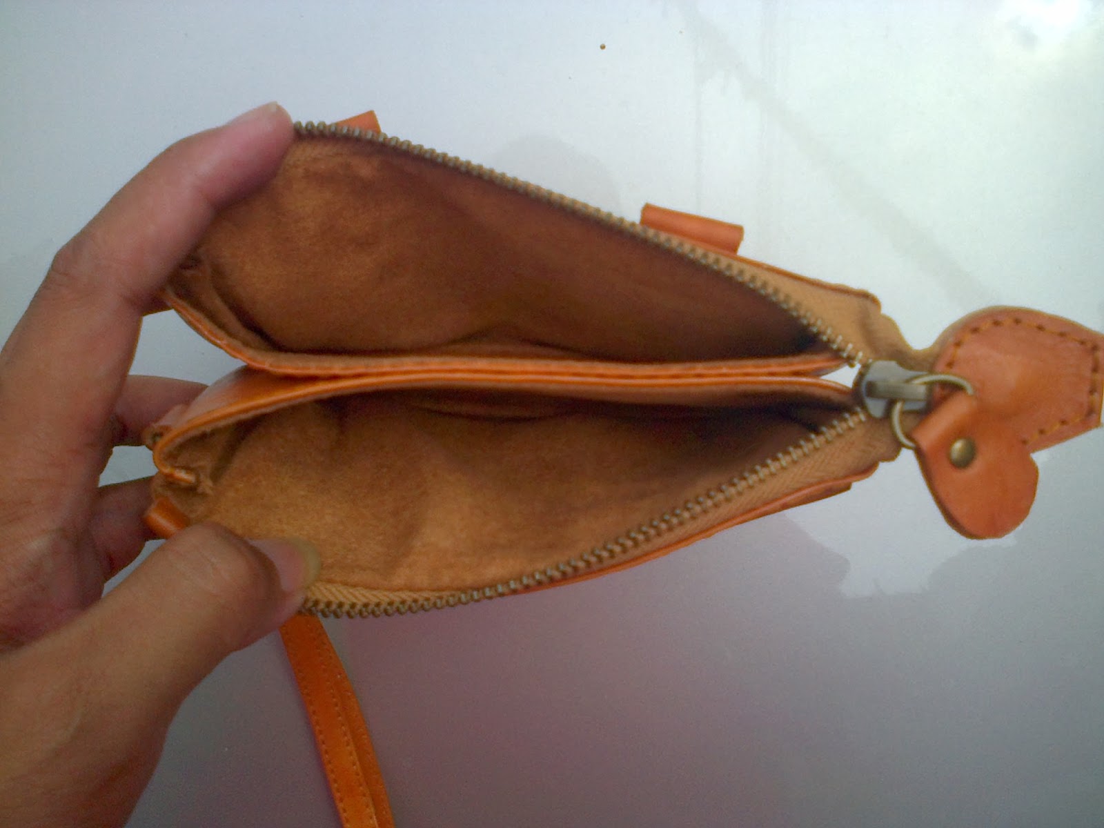Dompet Kulit Selempang Polos Multi Resleting - Tas Kulit Denpasar