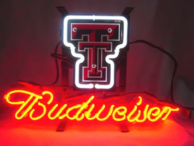 Wiki Neon Sign Blog: NCAA TEXAS TECH TT RED RAIDERS BUDWEISER BEER BAR ...
