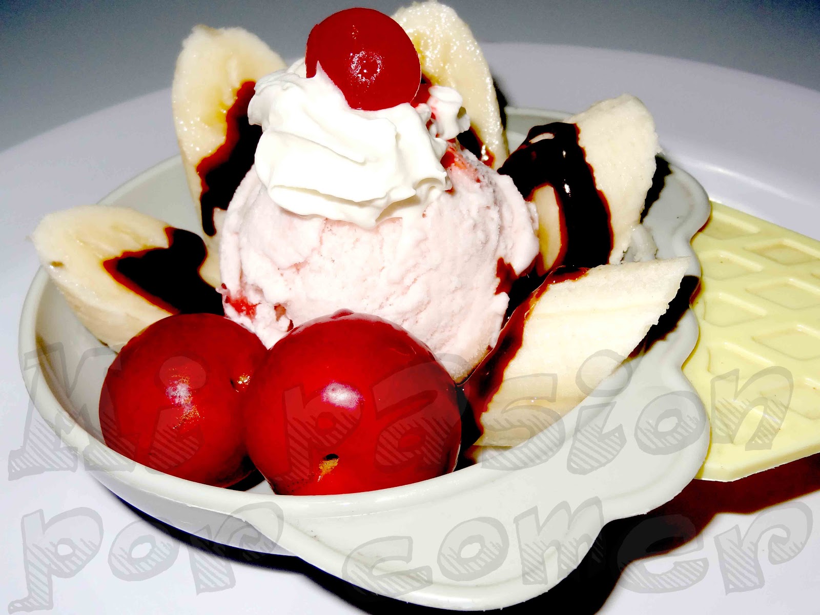mi pasión por comer: Receta: Mini banana split