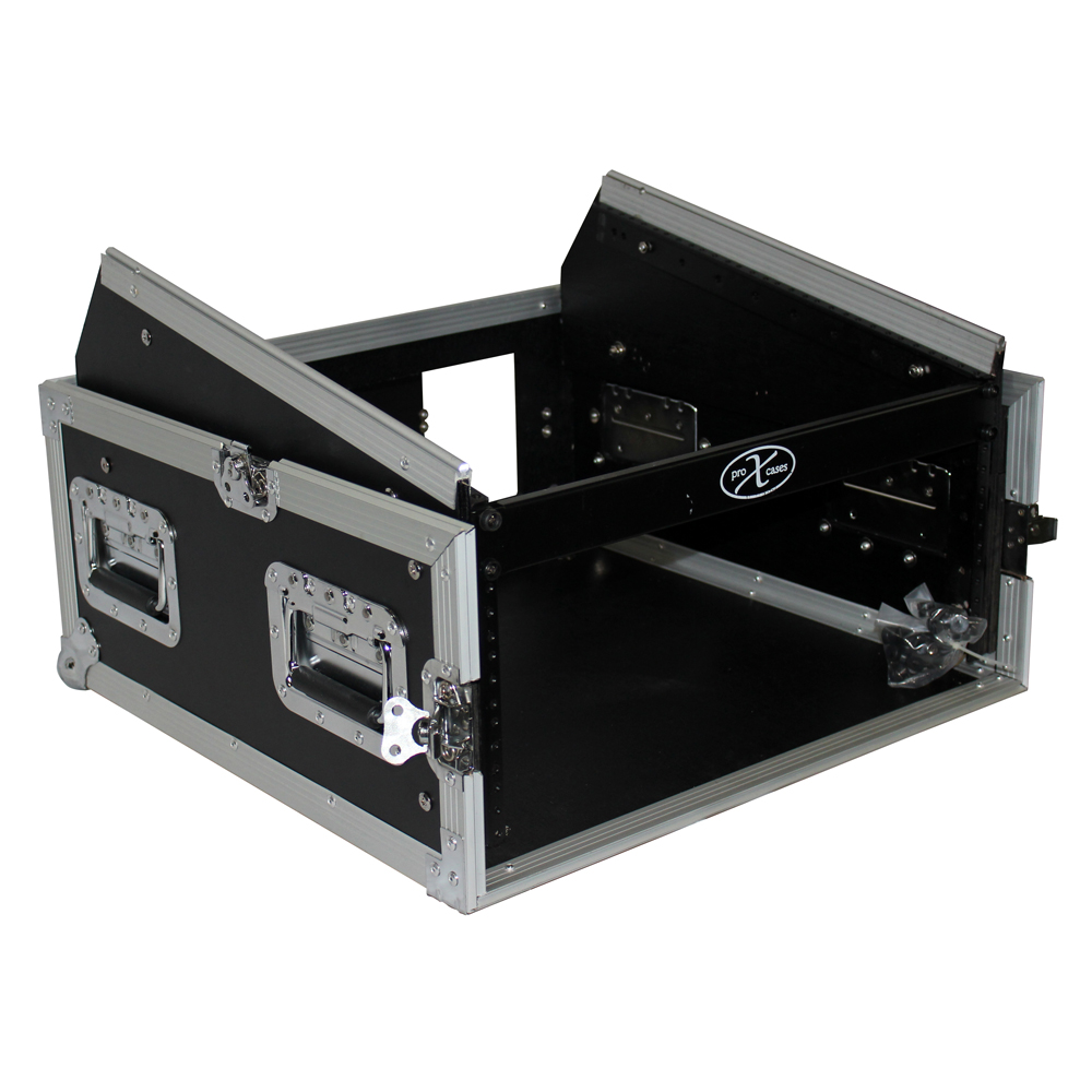 Pro X Cases: 4 Space Amp Rack 10 Slanted Top 4U 10U Mixer DJ Combo Rack ...