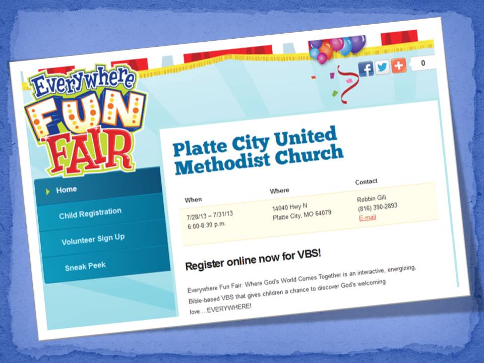 PCUMC Children's Ministry Program: VBS 2013 - Everywhere Fun Fair